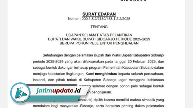 Pemkab Sidoarjo Himbau Penggantian Karangan Bunga dengan Pohon Pule ...